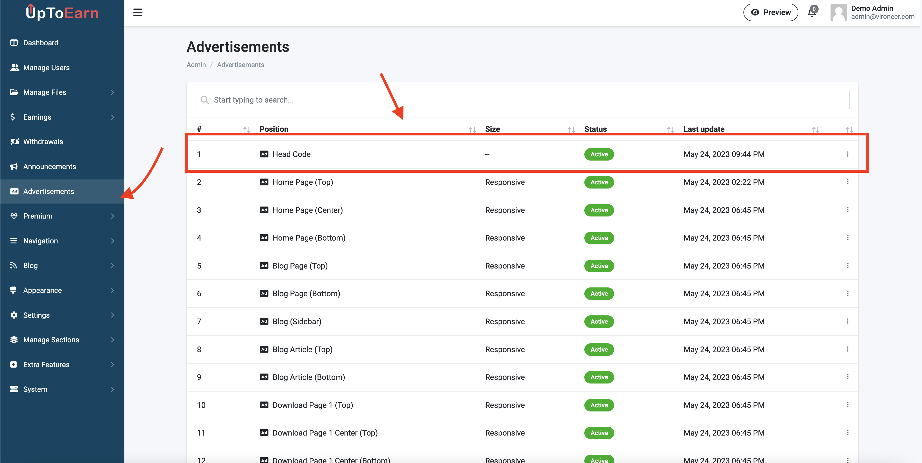 UpToEarn Documentation